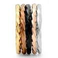 Women's Stainless Steel Multi-Color Stacking Rings, Set of 5 - Walmart.com