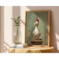 SHIRVA White Duck With Red Plunger Print, Funny Bathroom Art, Whimsical ...