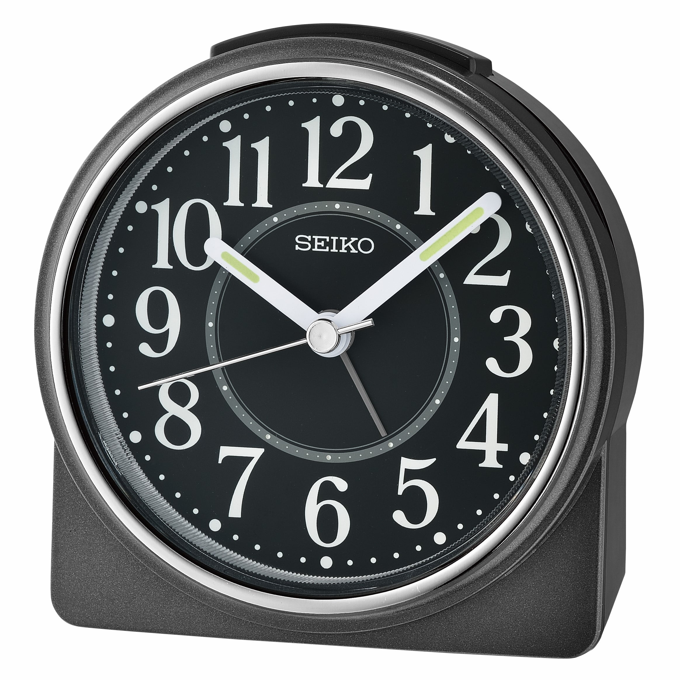 Seiko 4 inch Marui Beep Alarm Metallic Black Traditional Analog Quartz ...