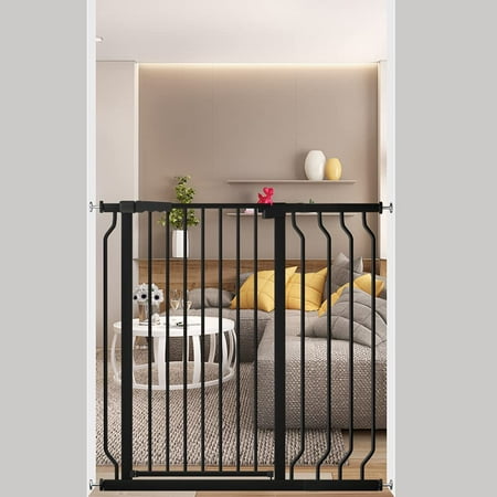 Extra Tall Gate 40.55 inch Safety Metal Gate Pre ure Mount Walk Through ...