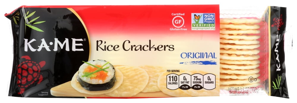 Ka'Me Rice Crackers Original, 3.5 oz Tray - Walmart.com