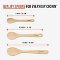 Chef Pomodoro Wooden Spoons for Cooking 3-Piece Set, Solid Beechwood | 12", 10.5", 8" - Walmart.com