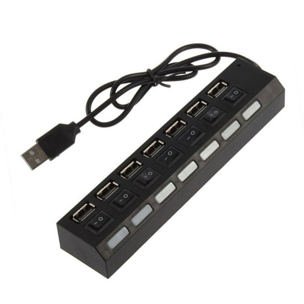 High Speed 4/7 Port USB Hub Power on/off hub 7 Port USB Switch Expander ...