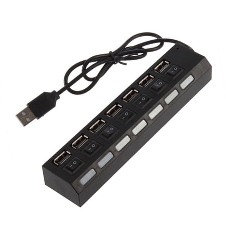 High Speed 4/7 Port USB Hub Power on/off hub 7 Port USB Switch Expander ...