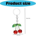 Cherries Pattern Acrylic Keychain Two Sided Artwork Fade Proof ...