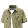Ceisia Classic Turn Down Collar Dual Chest Pocket Button Front Work ...