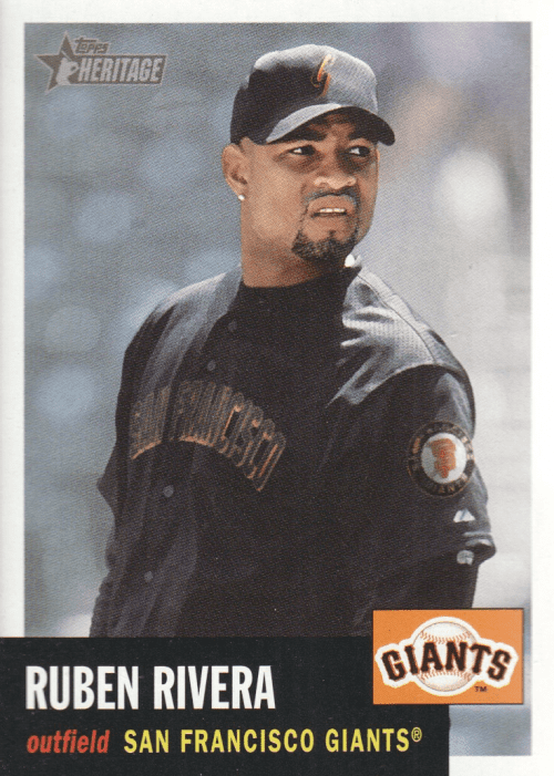 2002 Topps Heritage #348 Ruben Rivera MLB Baseball Trading Card ...