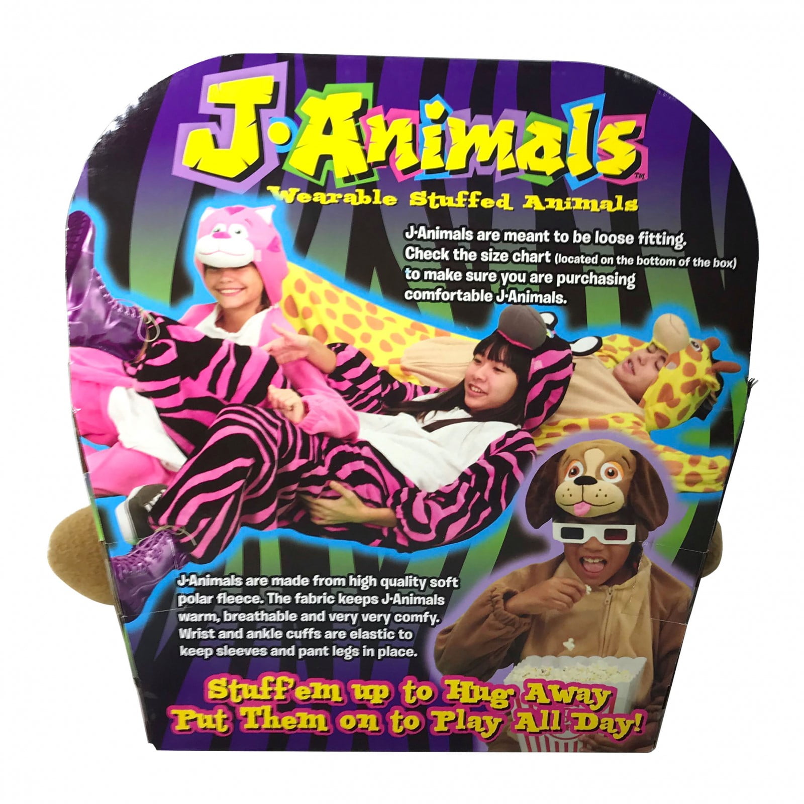 Janimals Wearable Stuffed Animals Zebra