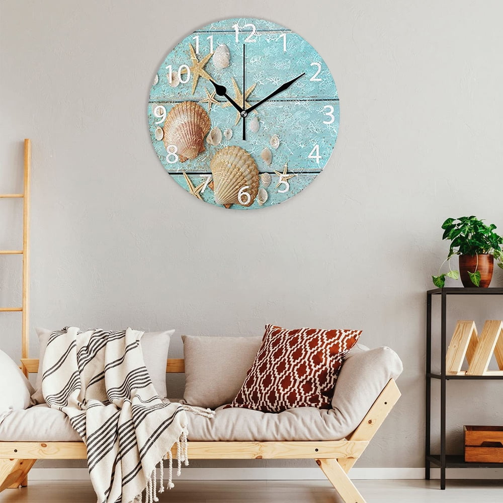 Nautical Theme Clocks GUOOL Clock Mediterranean Beach Nautical Ship