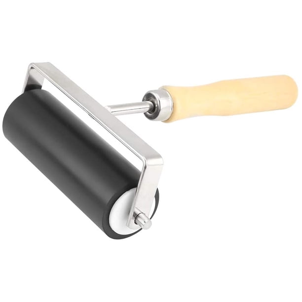 Rubber Brayer, Heavy Duty Hard Rubber Brayer Roller Printing Brush Tool ...