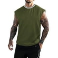 YOIAVAIOY Sports Tank Tops for Men Color Block Casual Workout Muscle ...