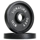 Signature Fitness Deep Dish 2 In. Olympic Cast Iron Weight Plates with ...