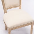 Cream Square Back Dining Chairs with Linen Fabric | Durable Materials ...