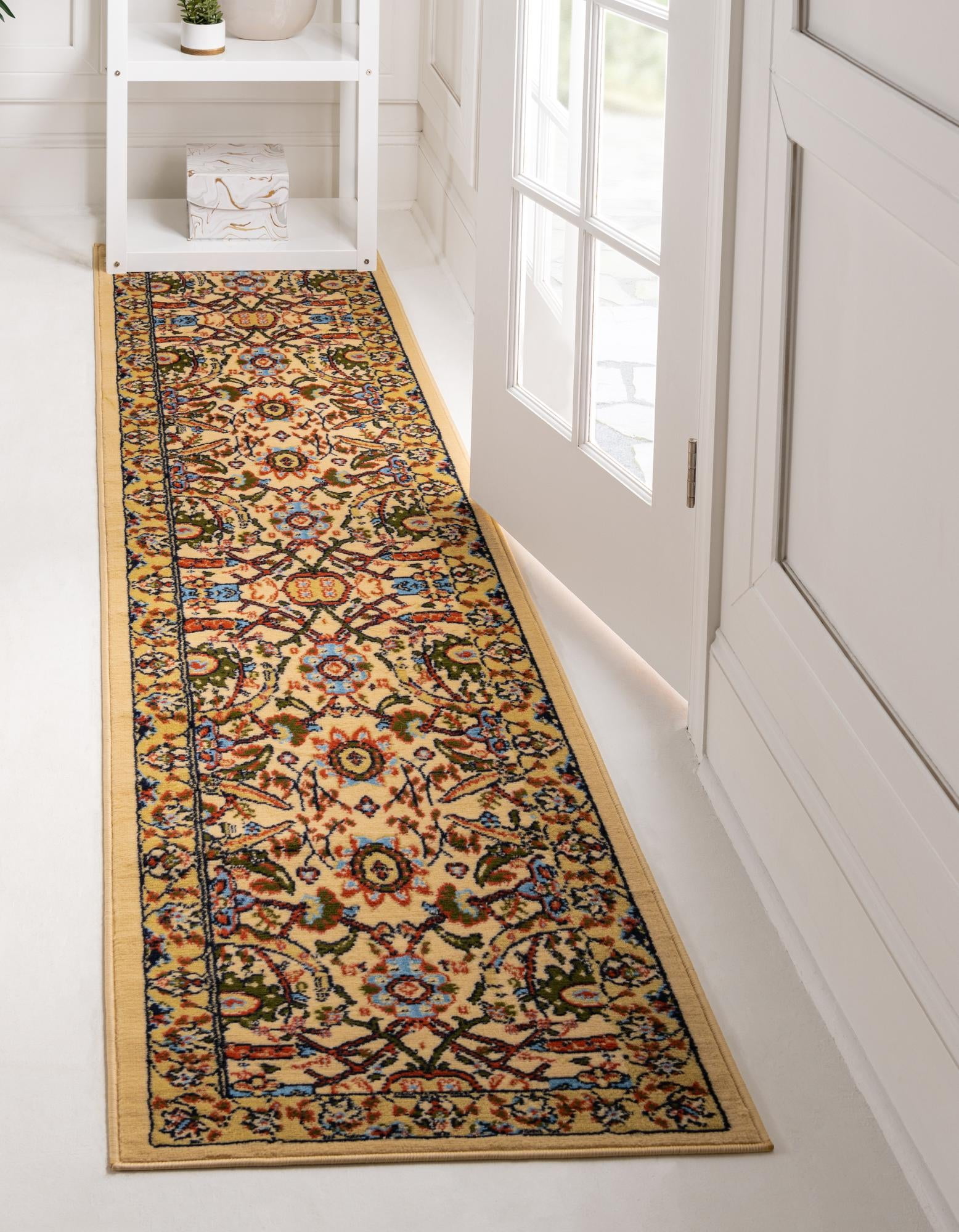 Rugs.com Neda Collection Rug – 10 Ft Runner Cream Low Rug Perfect For ...