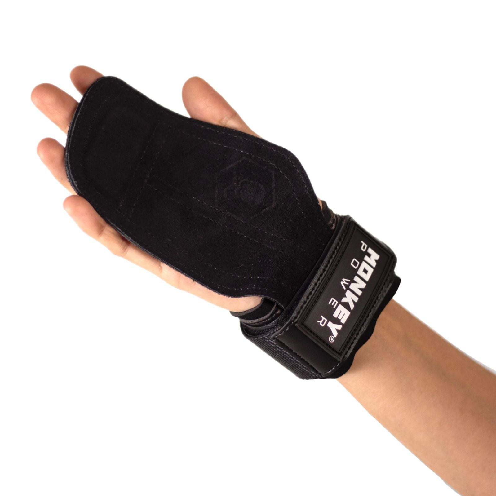 STRAPS CON CALLERA LIFTING GRIPS NEGROS MONKEY POWER MEDIANO (MUÑECA 18-23CM PALMA 13-17CM ...