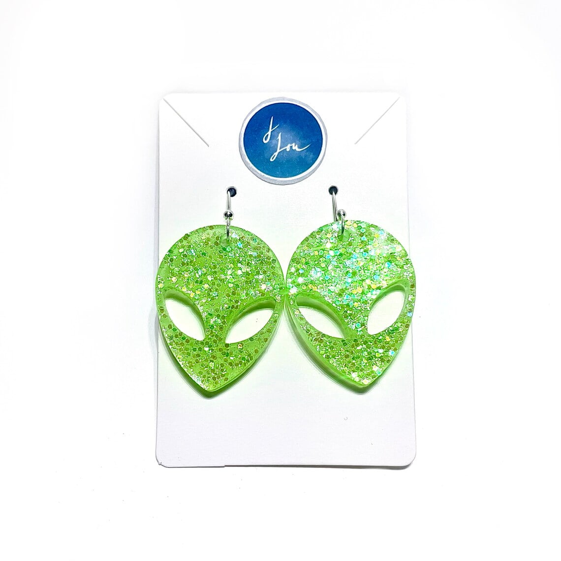 Glow In The Dark Alien Earrings, Blacklight Reactive Women Rave ...