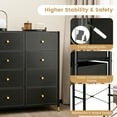 Costway 8-Drawer Fabric Dresser Tower Wide Chest of Drawers Storage ...