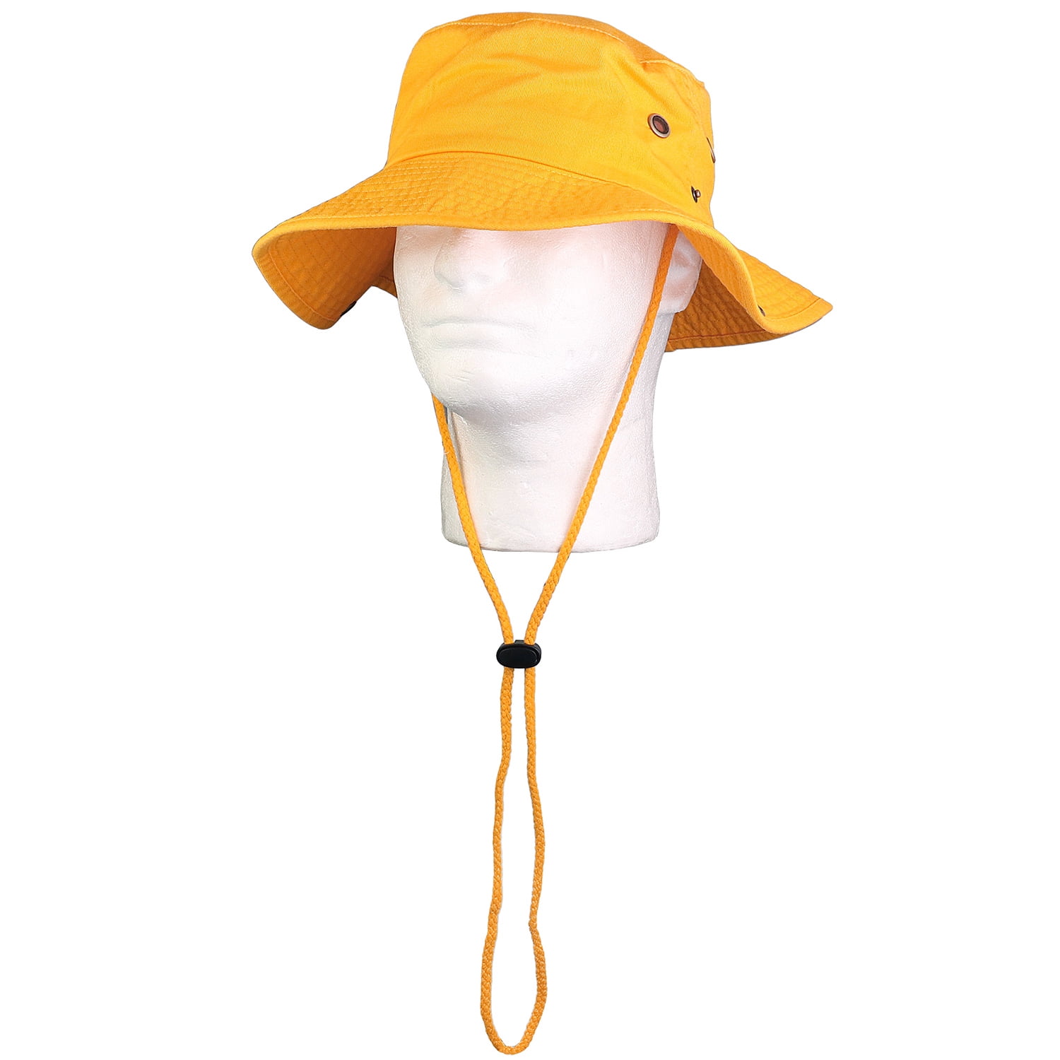Wide Brim Hiking Fishing Safari Boonie Bucket Hats 100% Cotton UV Sun ...