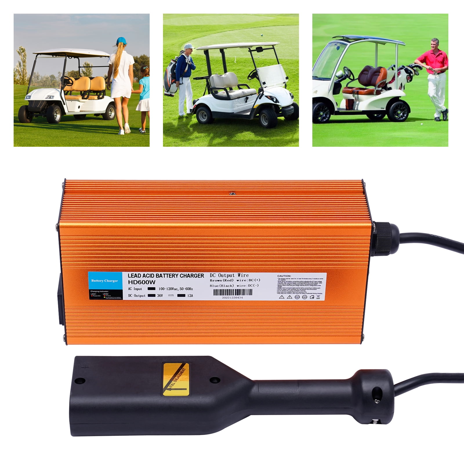 Miumaeov Golf Cart Battery Charger for Club Car Smart Charger Battery ...
