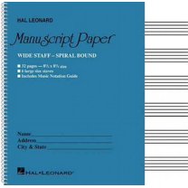 Wide Staff Wirebound Manuscript Paper (Aqua Cover) - Walmart.com
