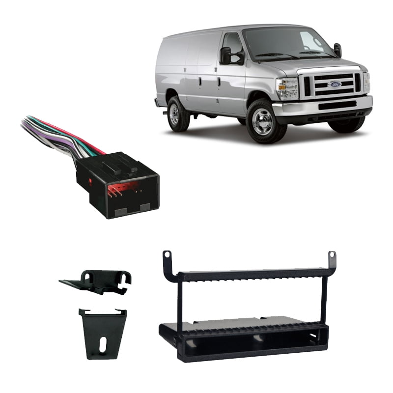 Fits Ford Econoline Full Size Van 98-08 Single DIN Harness Radio Dash ...