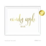 Candy Apple Bar Metallic Gold Wedding Party Signs - Walmart.com