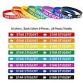 Wehhbtye 24PCS Student Wristbands-Color Student Silicone Bracelets,Star ...