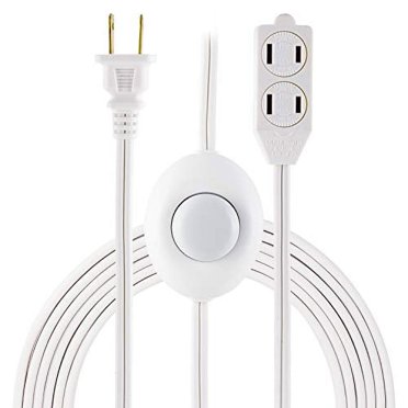 Cordinate Decor 6ft. Braided Extension Cord Tabletop Switch, 41095 ...