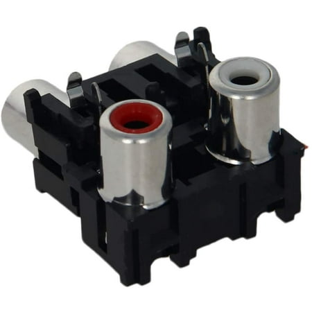 Fielect PCB Mount AV Concentric Socket RCA Female Outlet Video AV ...