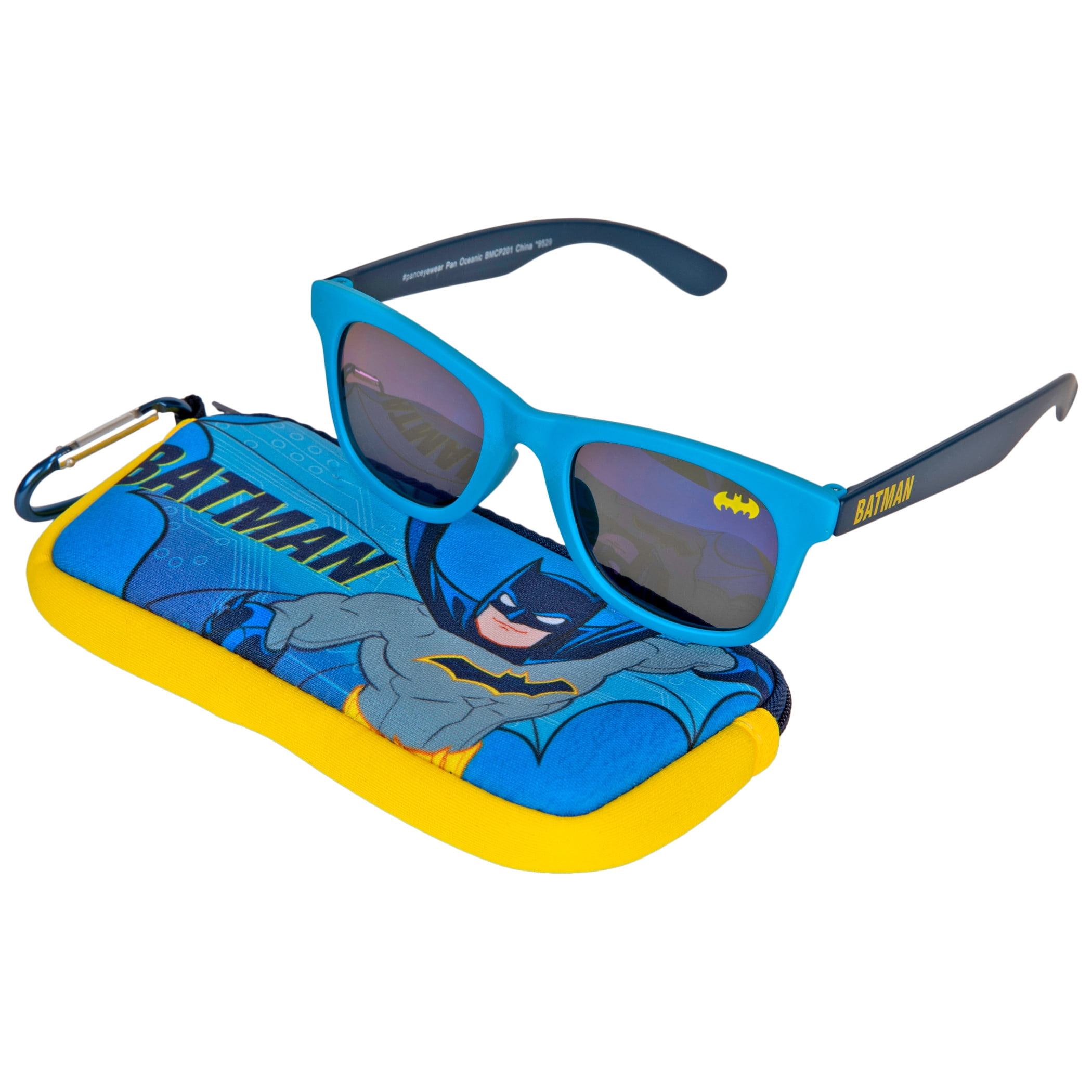 DC Comics Batman Character Kids Sunglasses with Carabiner Pouch ...