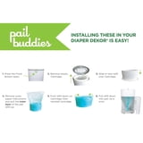 Pail Buddies, Diaper Pail Refills, 6-Pack, Holds Up to 3,600 Diapers ...