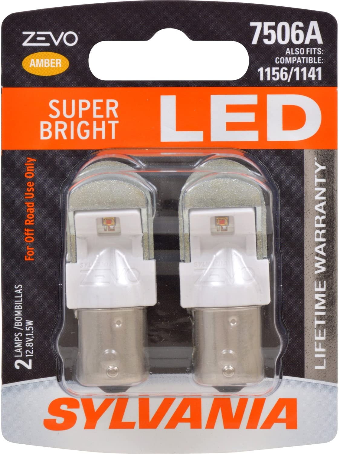 SYLVANIA ZEVO 7506 Amber LED Bulb, (Contains 2 Bulbs) | Walmart Canada