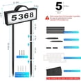 Solar Address Signs for Yard, Solar Powered Address Sign with Warm ...