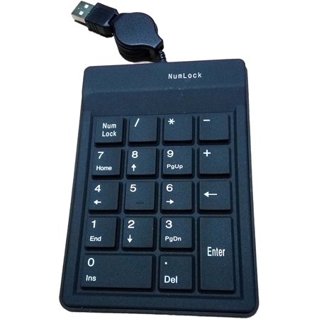 Numeric Keypad Retractable USB Cord Financial Accounting 18 Keys Windows XP Laptop Desktop PC so ...
