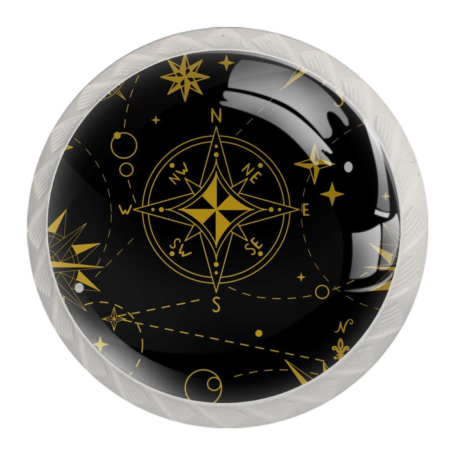 4 Pcs Compass Wind Rose Knobs for Kitchen Cabinet Cupboard Dresser ...