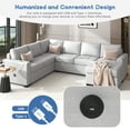 YesFashion l Shaped Sectional Couch, Convertible Sofa Bed with USB And ...