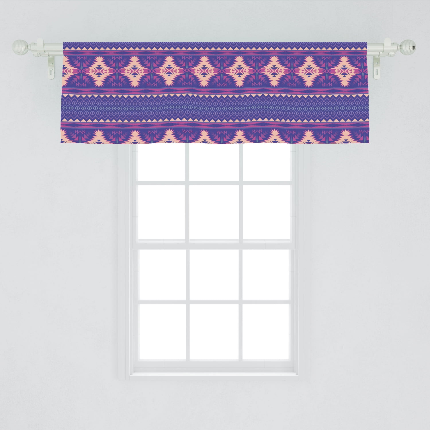 Aztec Window Valance Modern Inspire Print Of Mexican Civilization In