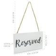 Darware Hanging Wooden Reserved Signs, 6-Pack, White, Rustic Style, 9x5 ...