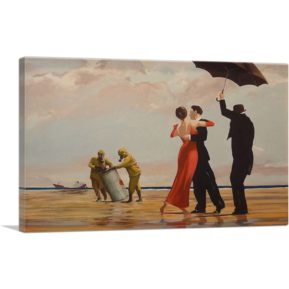 ARTCANVAS Dancing Butler on Toxic Beach Crude Oil Canvas Art Print by ...