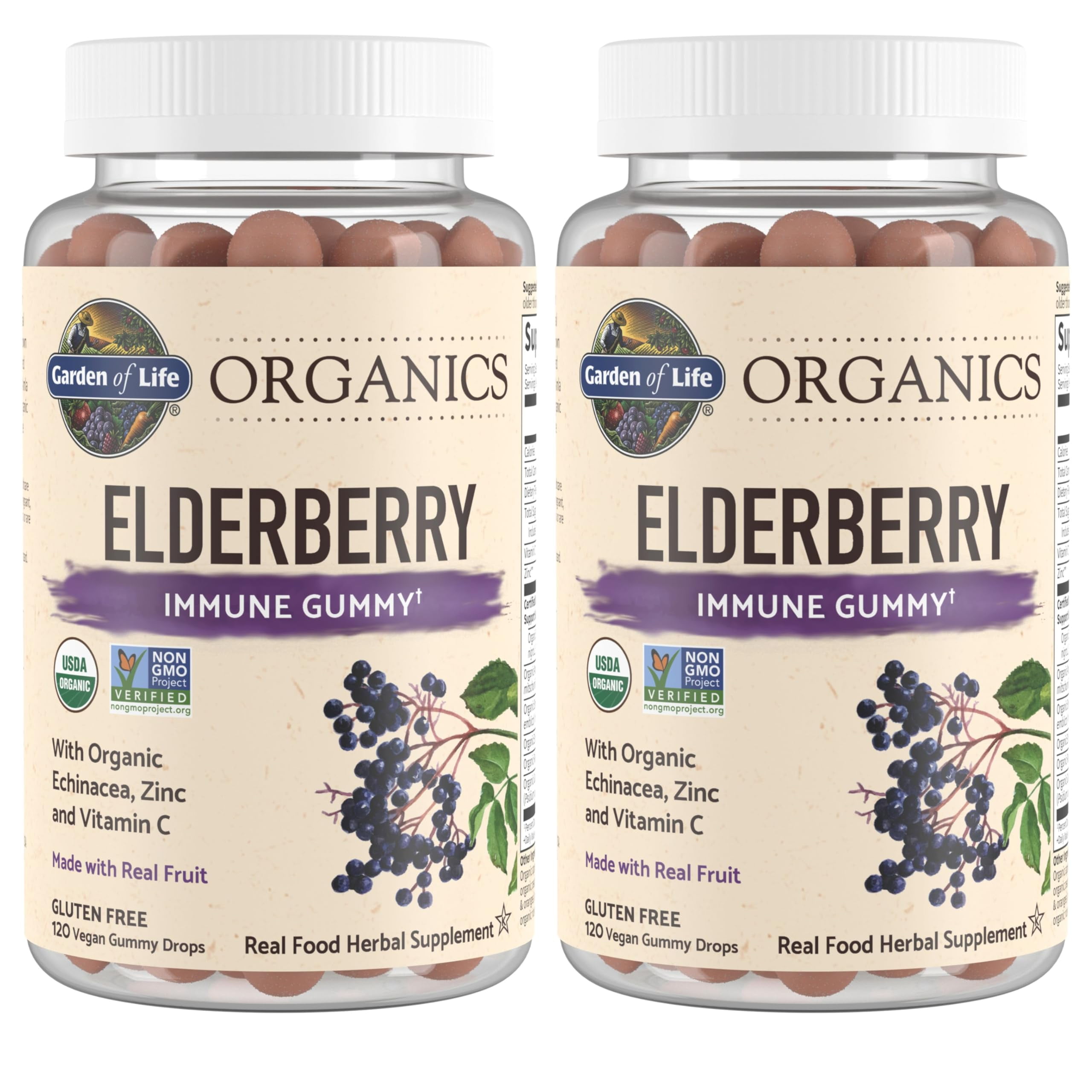 Elderberry Immune Gummy with Echinacea Zinc and Vitamin C Made with ...