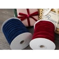 1roll Single Face Velvet Ribbon Midnight Blue 3/8 inch(9.5~10mm ...