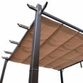Patio Umbrellas 10' x 10' Outdoor Retractable Pergola Canopy, Aluminum ...