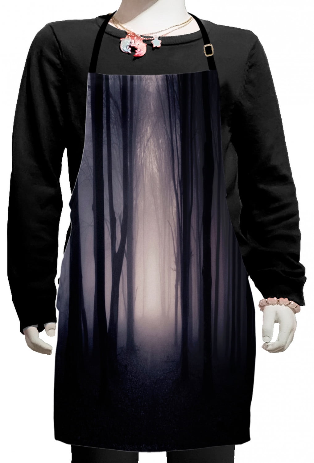 Forest Kids Apron, Path in Dark Deep Woodland Fog Halloween Creepy ...