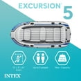 Intex Excursion 5 Inflatable Boat Set, Fits 5 Adults, Heavy Duty PVC ...