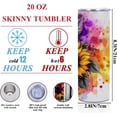 SBEMP American Flag Biker Design 20Oz Straight Skinny Tumbler ...