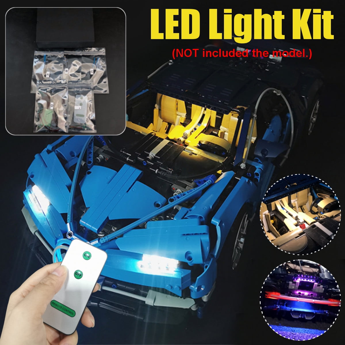LED Light Kit For LEGO 42083 Technic Bugatti Chiron Race Car Advanced ...