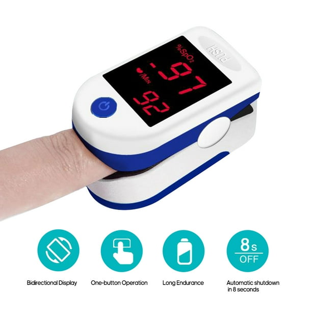 Fingertip with LED Display Digital Blood Oxygen Sensor Saturation SpO2 ...