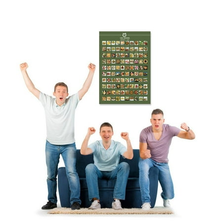 100 List Scratch Menu Poster Delicious Food Poster Wall Scratch Poster ...