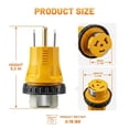 50 Amp to 50 amp Boat Plug with Locking Ring, NEMA 14-50P to SS2-50R ...
