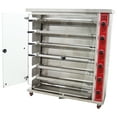 6-Roll Roast Chicken Rotisserie Machine Oven Vertical Gas Rotating Rod ...